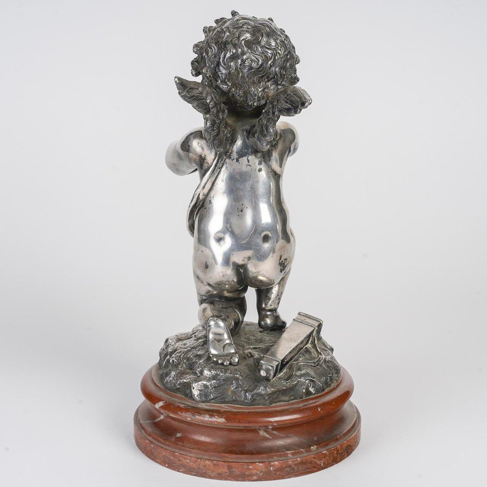 19th Century Napoleon III Silvered Bronze Sculpture attributed to Louis ...