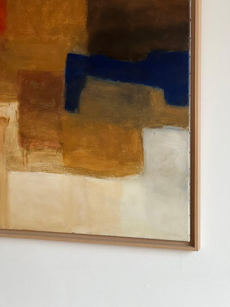 French Artist, Abstract Autumnal Blend, Oil on Canvas for sale at Pamono