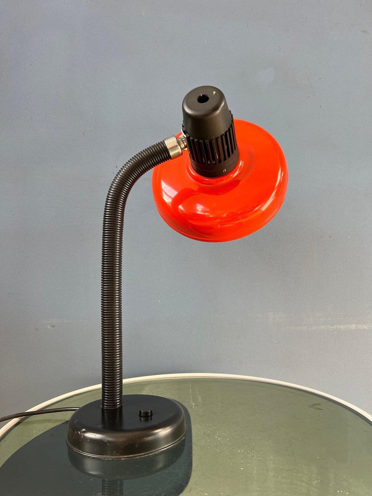 Space Age Red Flexible Arm Table Lamp for sale at Pamono