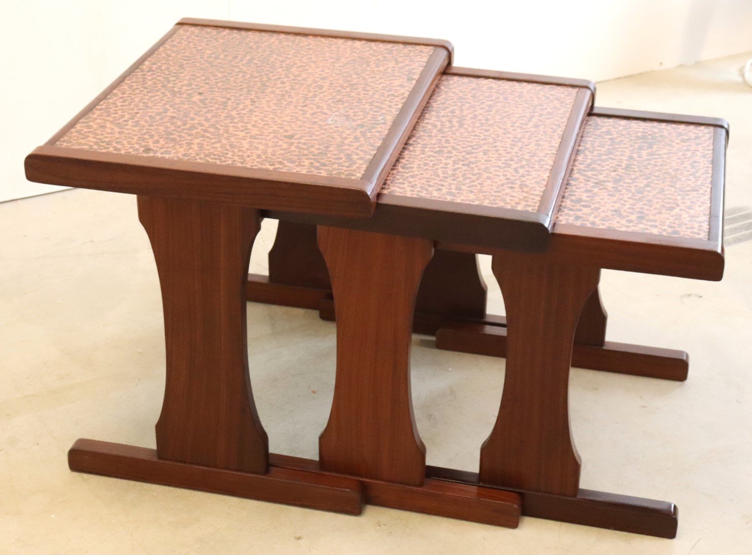 Copper Nesting Tables, Set of 3 for sale at Pamono
