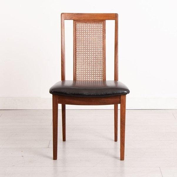 Midcentury Afromosia Chairs with Rattan Backs from G-Plan, 1960s, Set ...