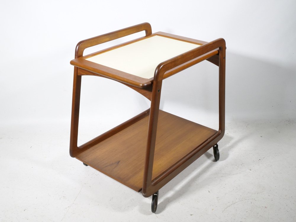 Teak Bar Cart with Removable Top by Silka Möbler, 1960s for sale at Pamono