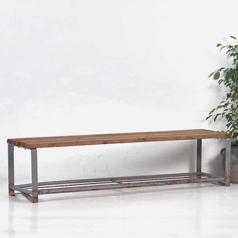 Vintage Industrial Style Bench, 1950 for sale at Pamono