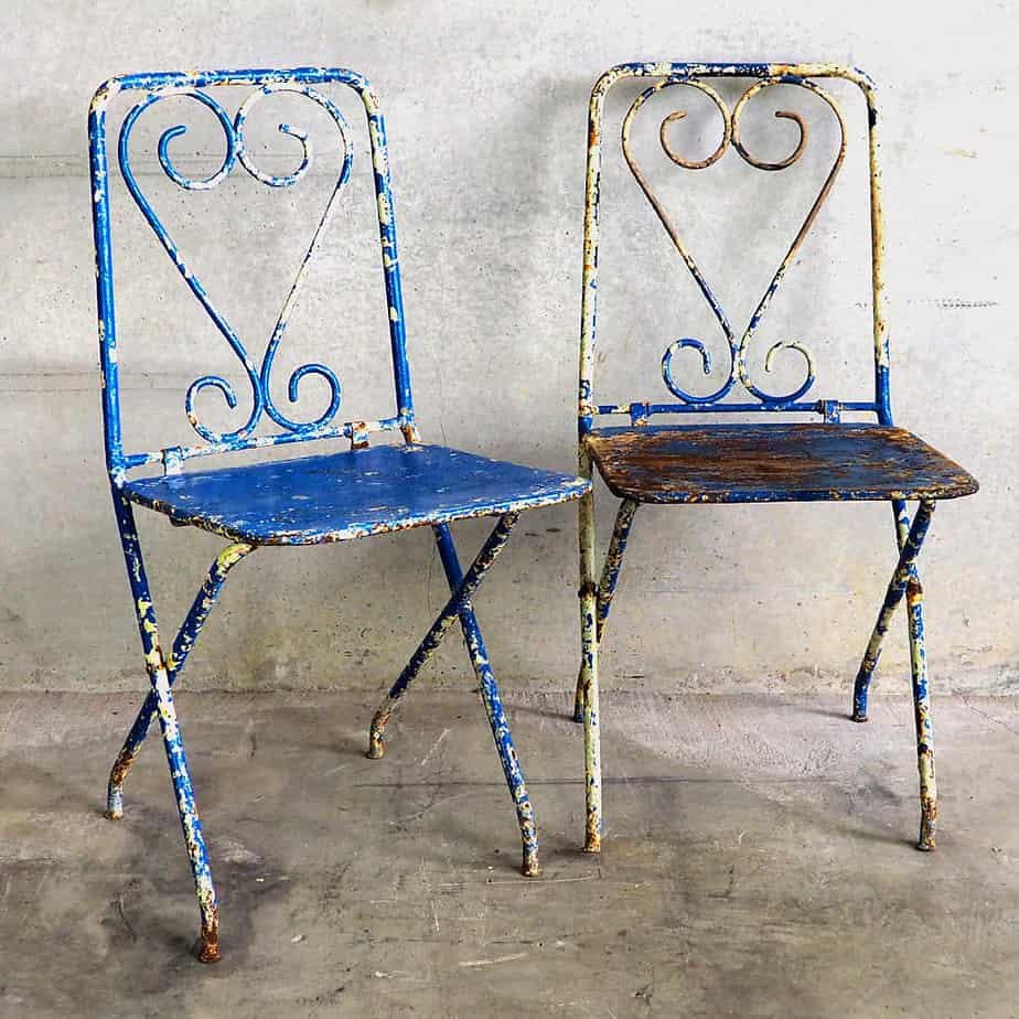 Antique Metal Folding Chair, 1900 for sale at Pamono