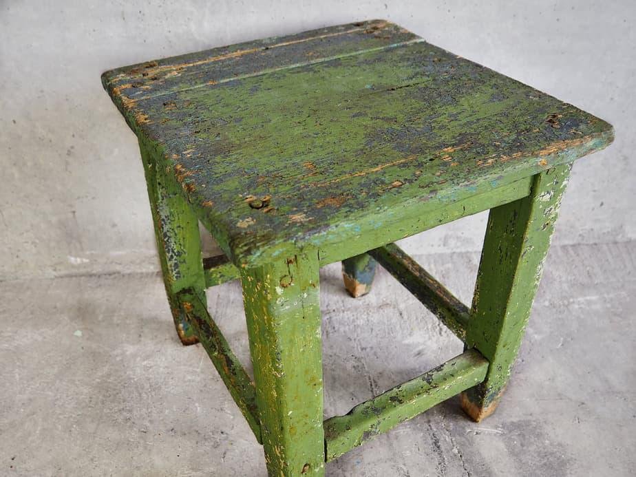 Green Wooden Table, 1920s for sale at Pamono