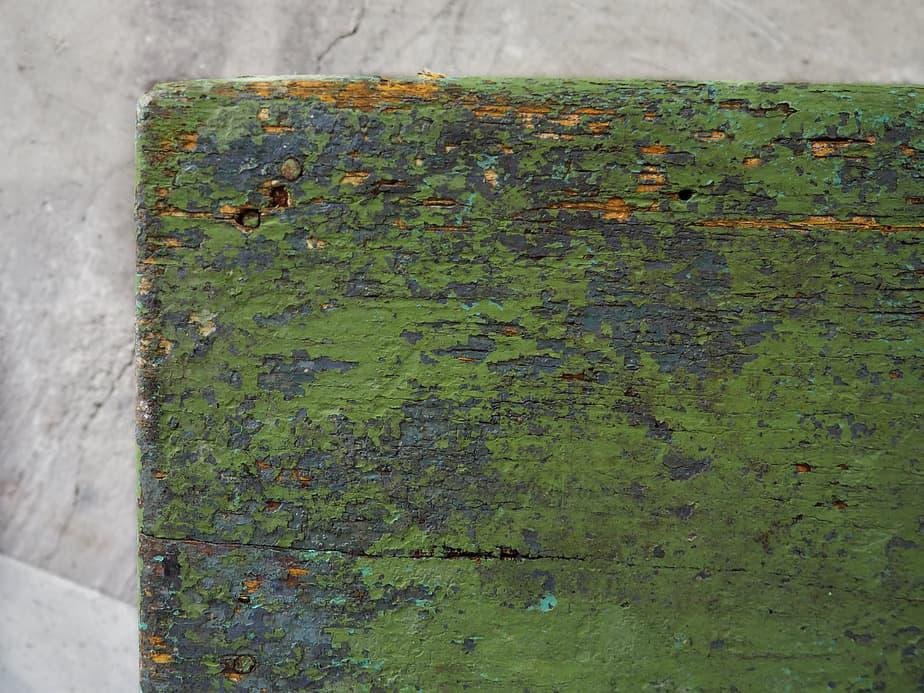 Green Wooden Table, 1920s for sale at Pamono