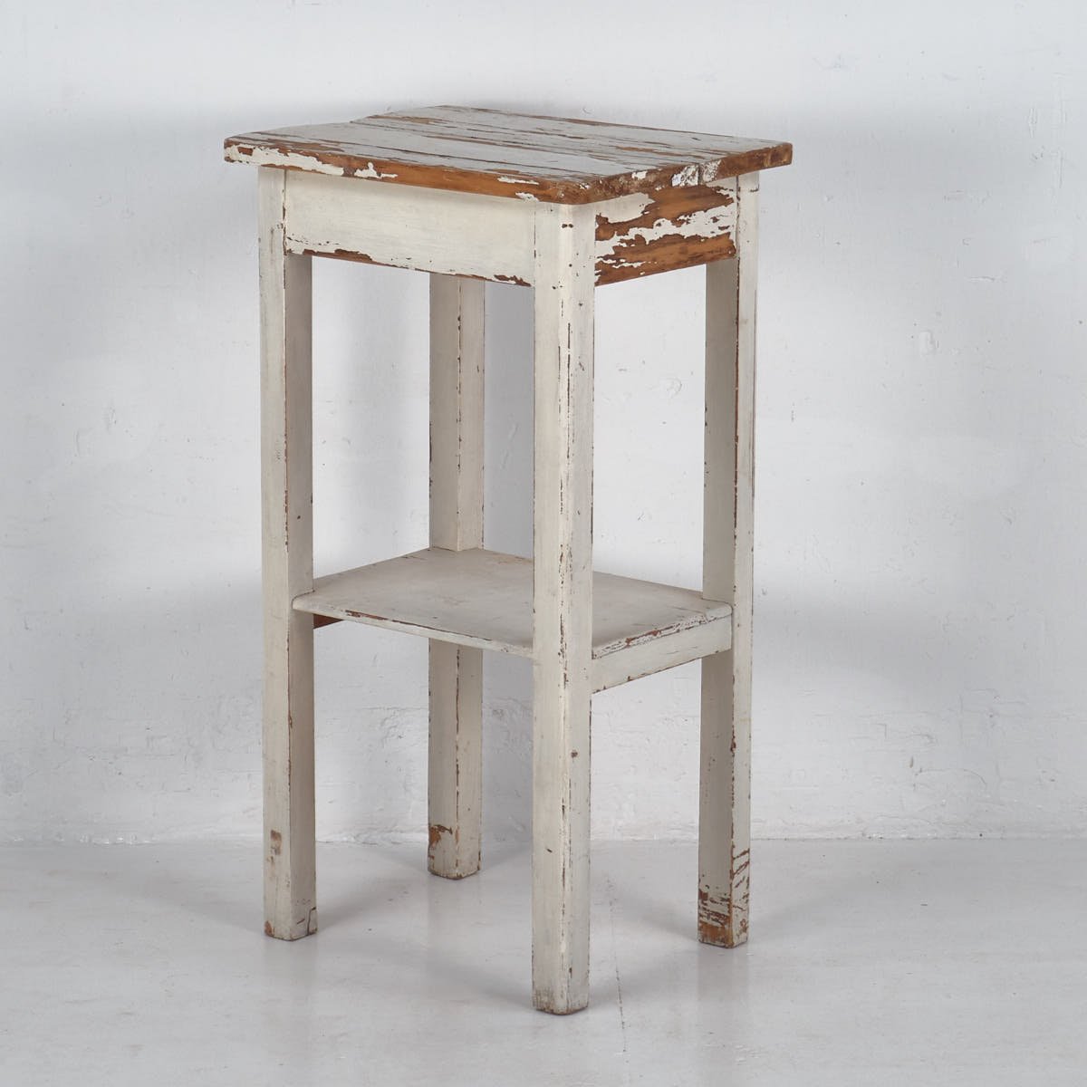 Small White Wood Side Table, France, 1960s for sale at Pamono
