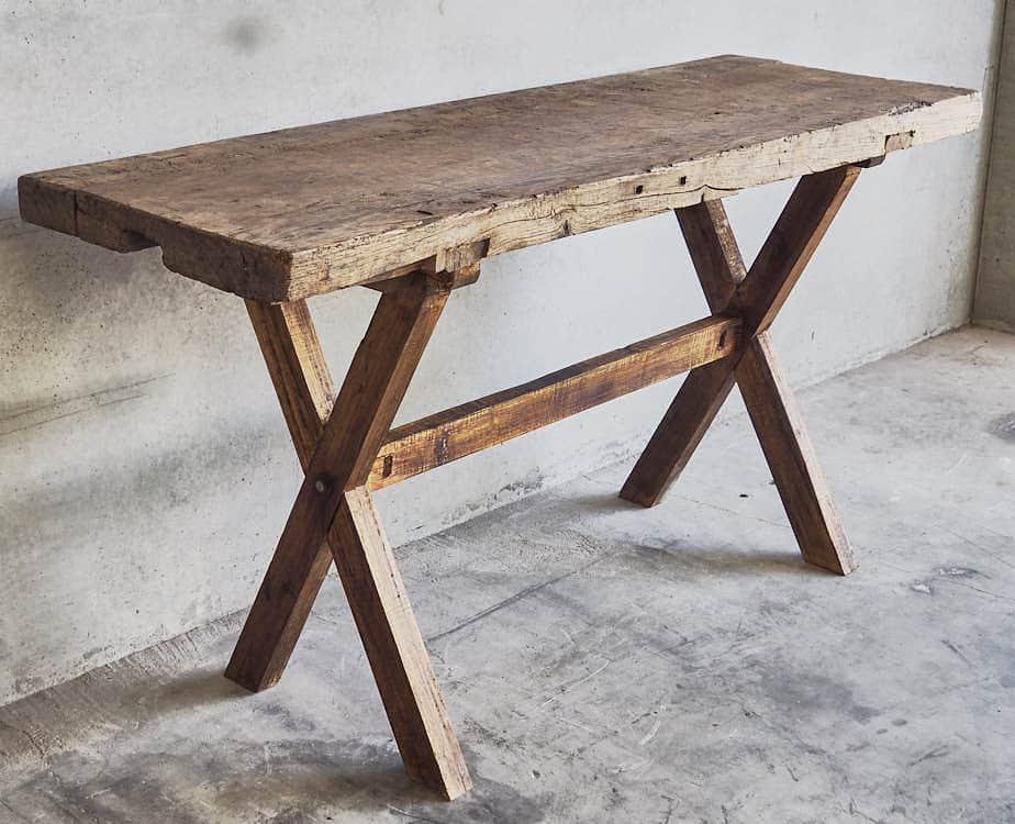 Antique Rustic Wood Table, 1900 for sale at Pamono
