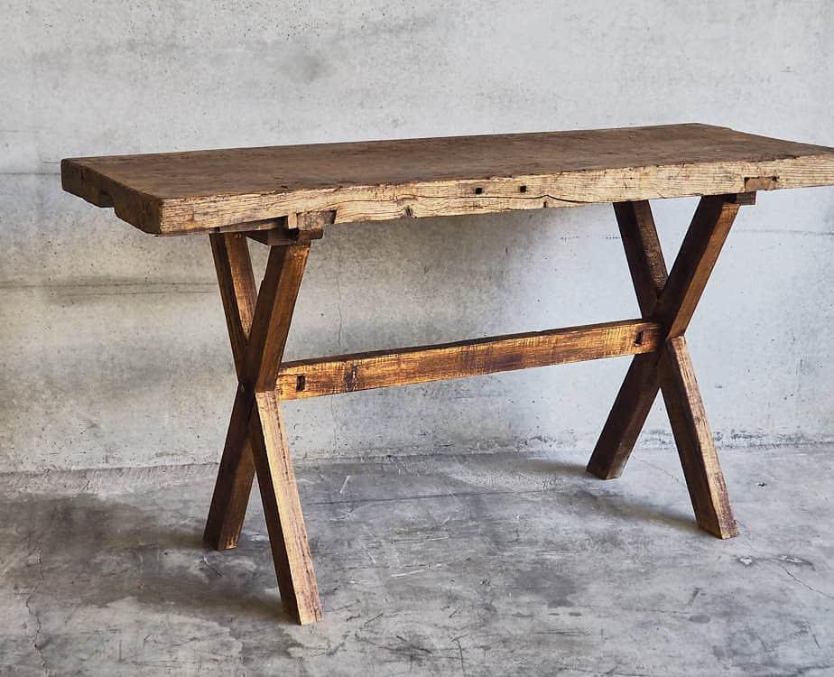 Antique Rustic Wood Table, 1900 for sale at Pamono