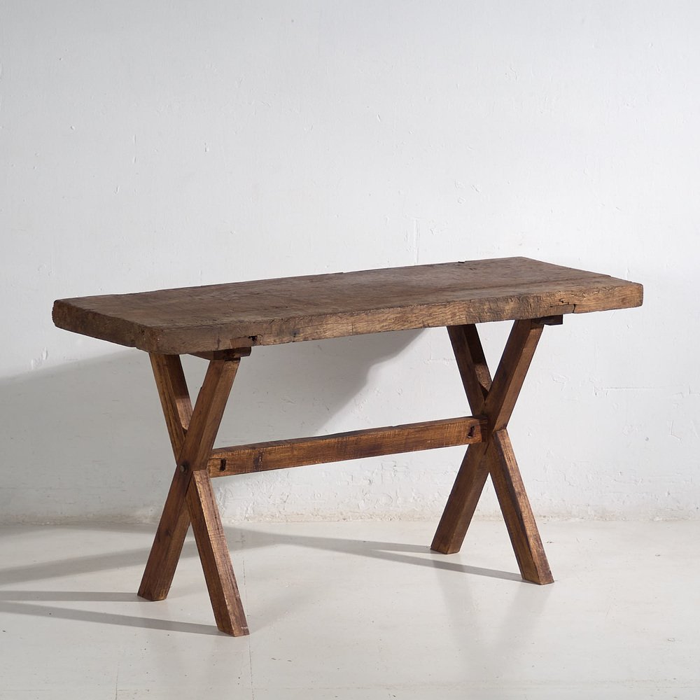 Antique Rustic Wood Table, 1900 for sale at Pamono