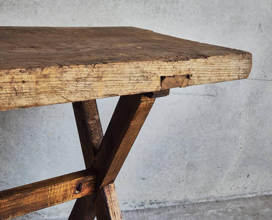 Antique Rustic Wood Table, 1900 for sale at Pamono