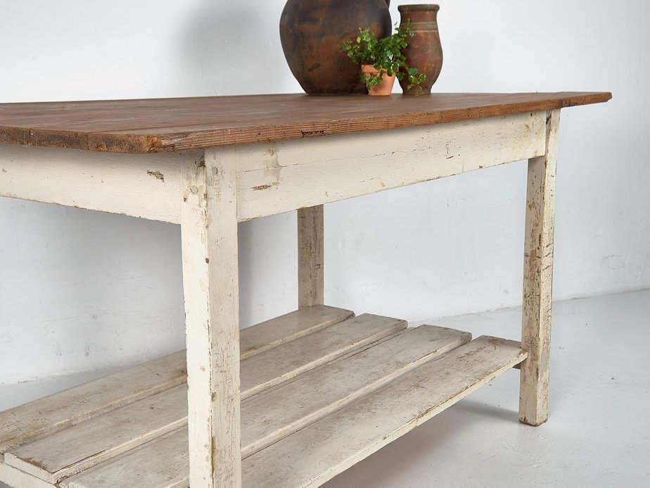 Antique Kitchen Island Table, France, 1900s for sale at Pamono