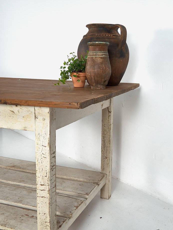 Antique Kitchen Island Table, France, 1900s for sale at Pamono