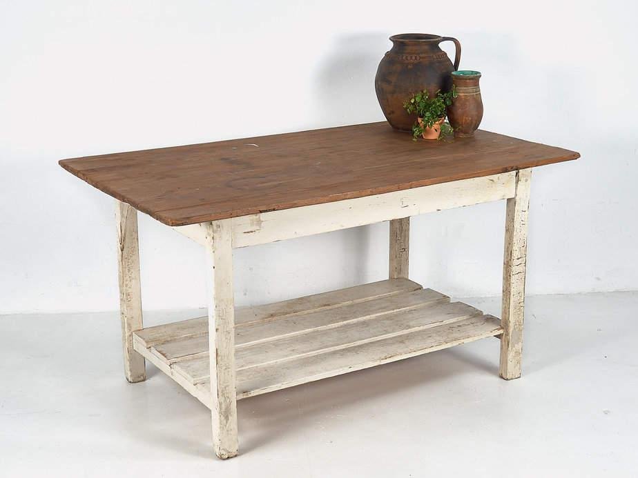 Antique Kitchen Island Table, France, 1900s for sale at Pamono