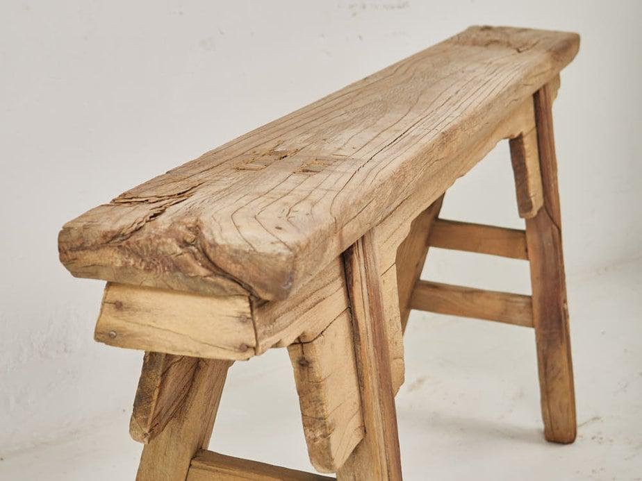 Antique Wood Bench in Elm, 1870s for sale at Pamono