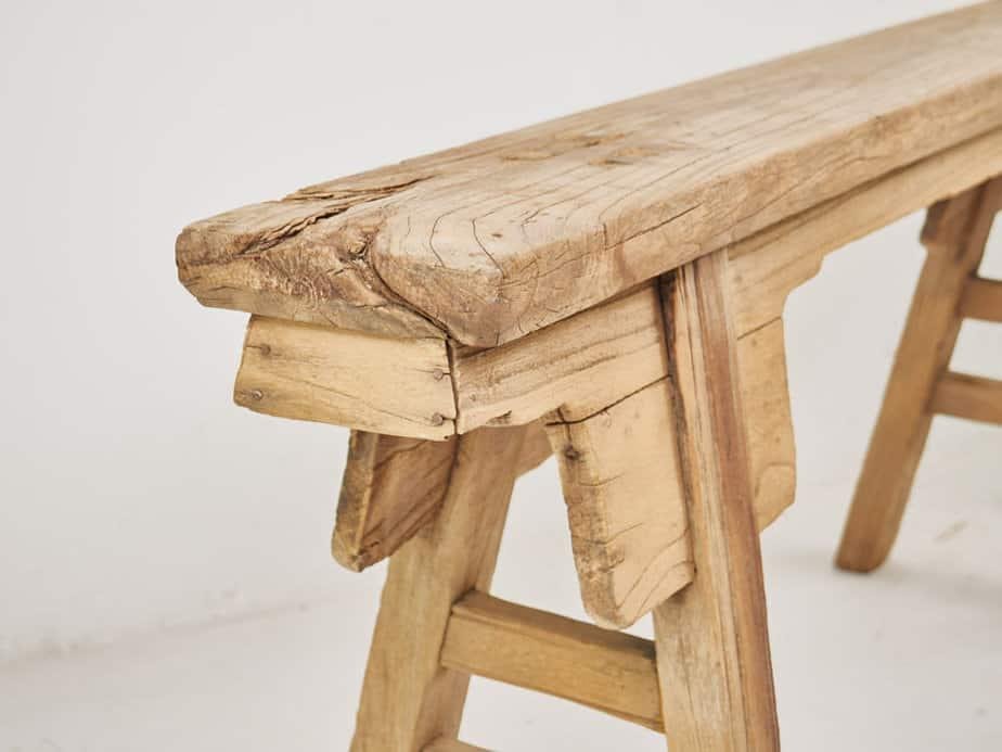 Antique Wood Bench in Elm, 1870s for sale at Pamono