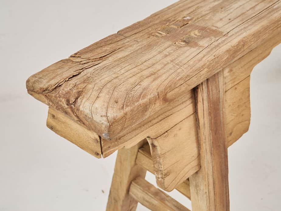 Antique Wood Bench in Elm, 1870s for sale at Pamono