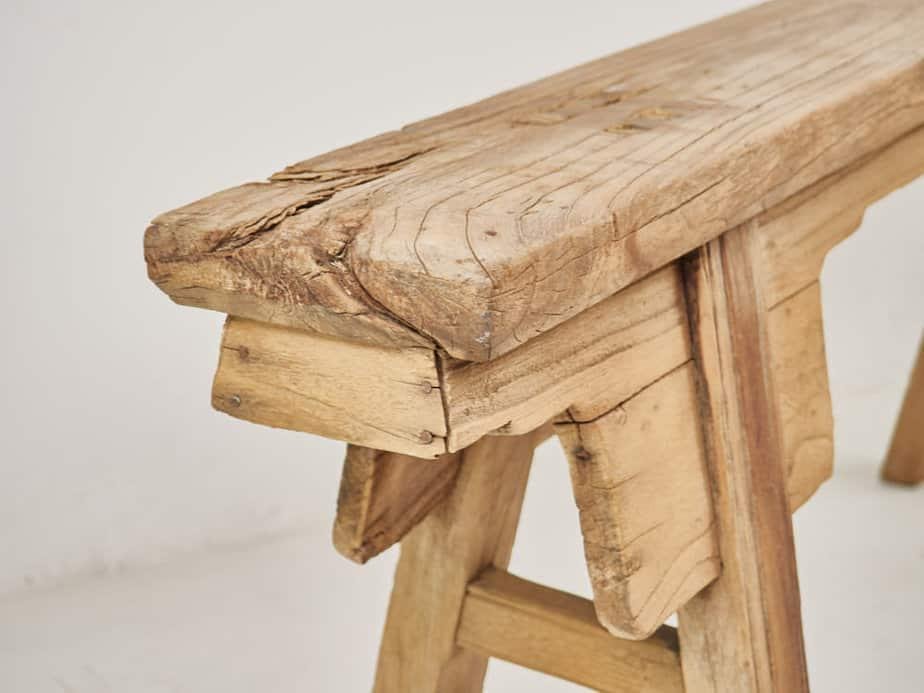 Antique Wood Bench in Elm, 1870s for sale at Pamono