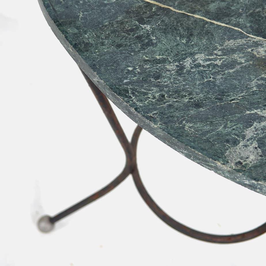 Antique Round Marble Side Table, 1920s for sale at Pamono