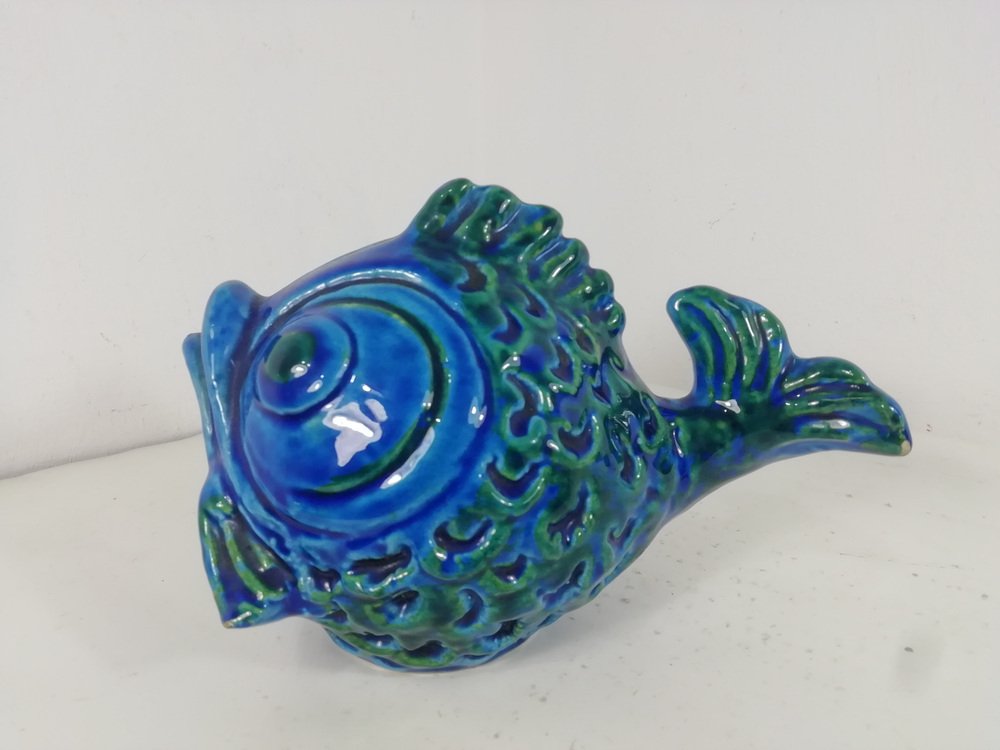 Ceramic Fish by Aldo Londi for Bitossi, Italy, 1960s for sale at Pamono