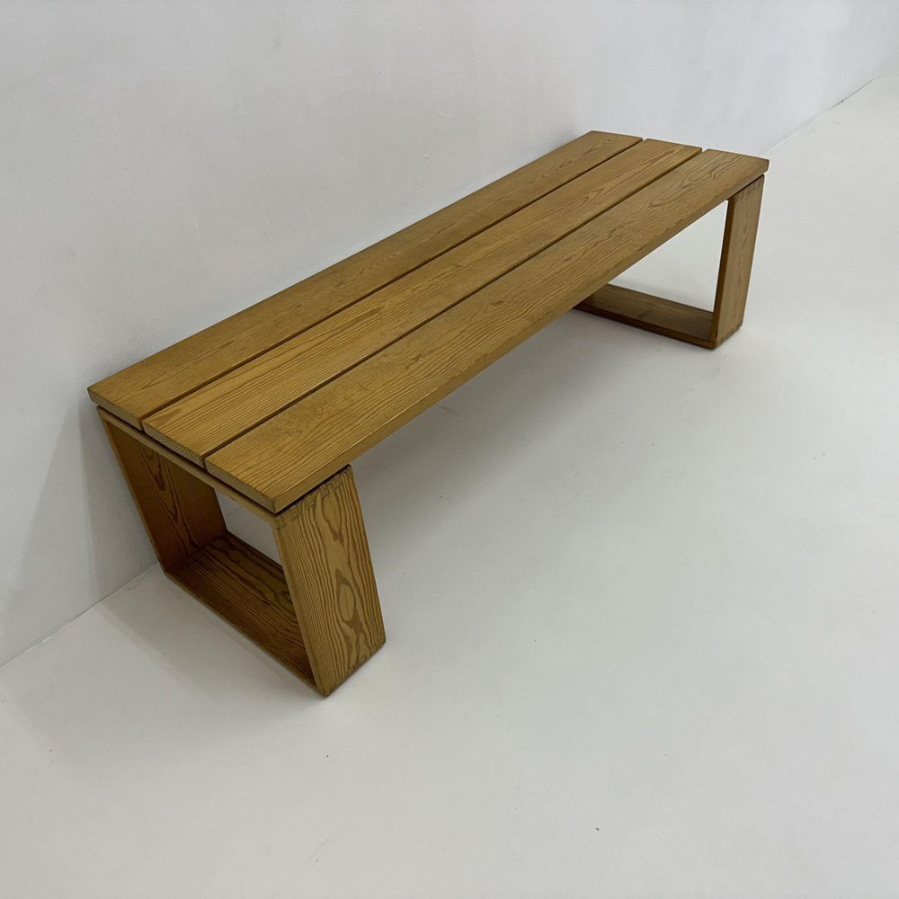 Vintage Pine Wood Bench, 1970s for sale at Pamono Vintage Pine Wood Bench, 1970s for sale at Pamono