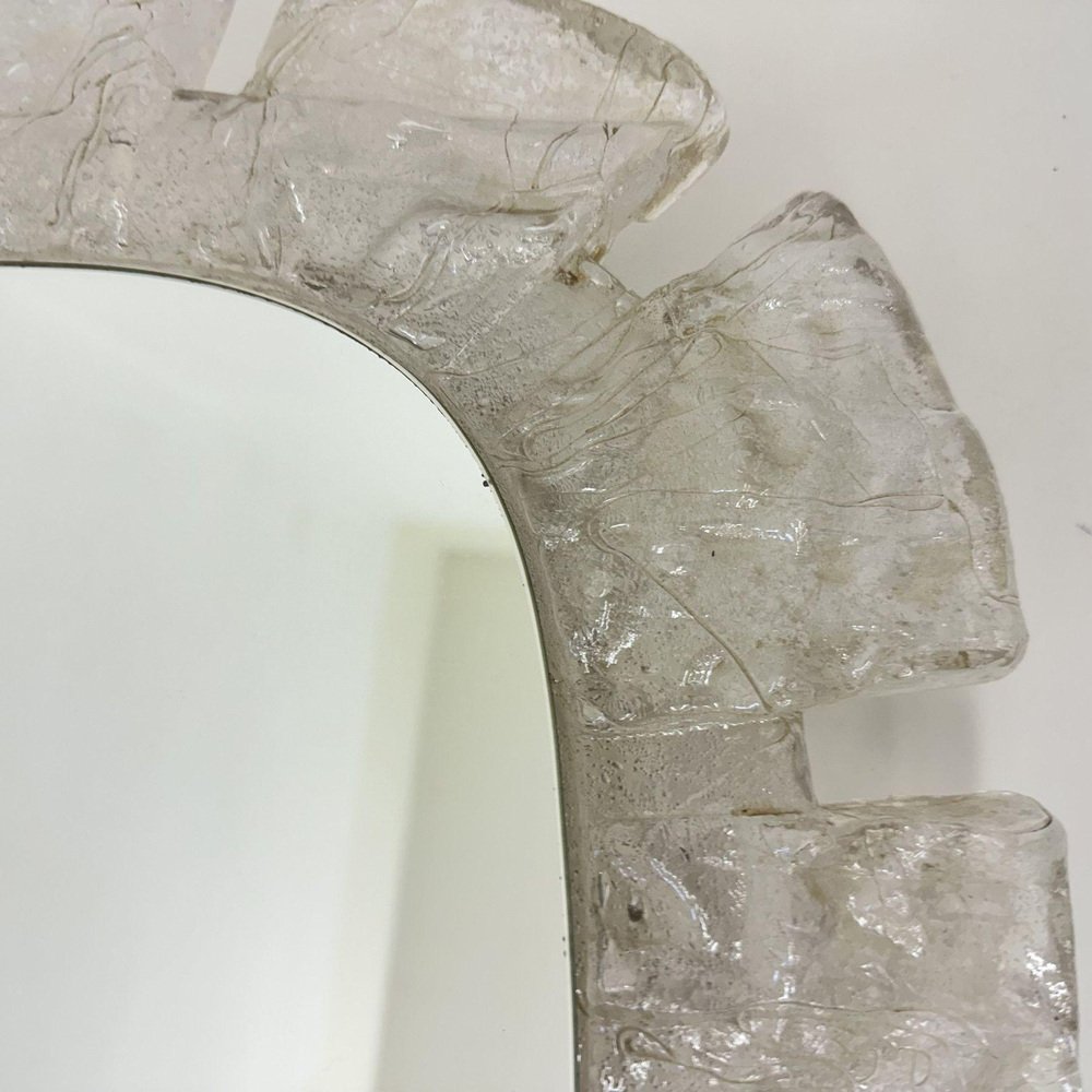 Vintage Acrylic Wall Mirror with Backlight from Hillebrand, Germany ...