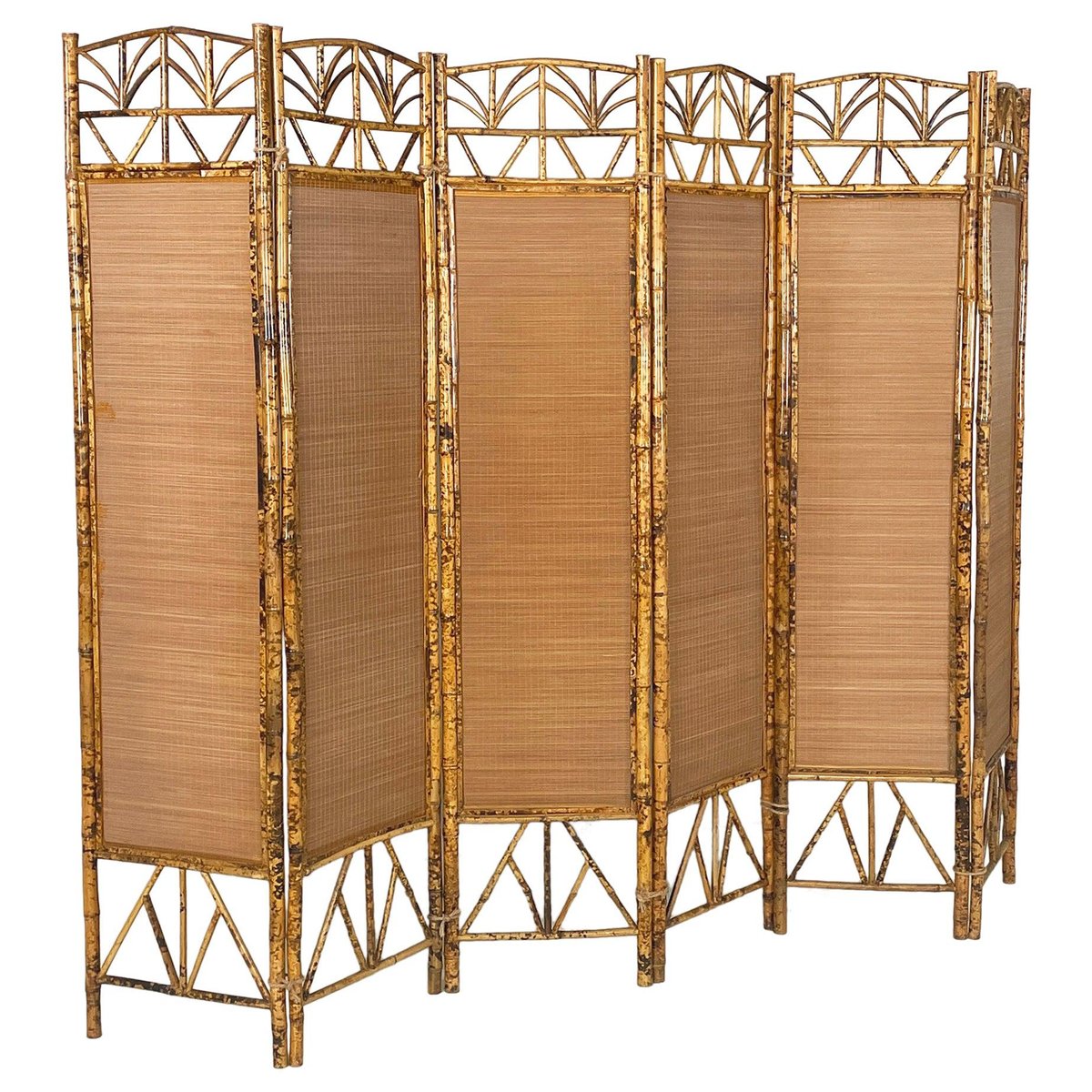 Mid-Century Modern Italian Screen in Bamboo and Rattan, 1950s for sale ...
