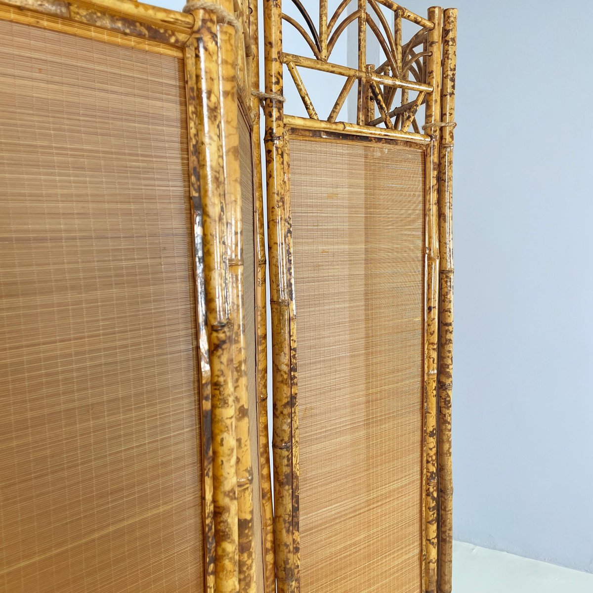 Mid-Century Modern Italian Screen in Bamboo and Rattan, 1950s for sale ...