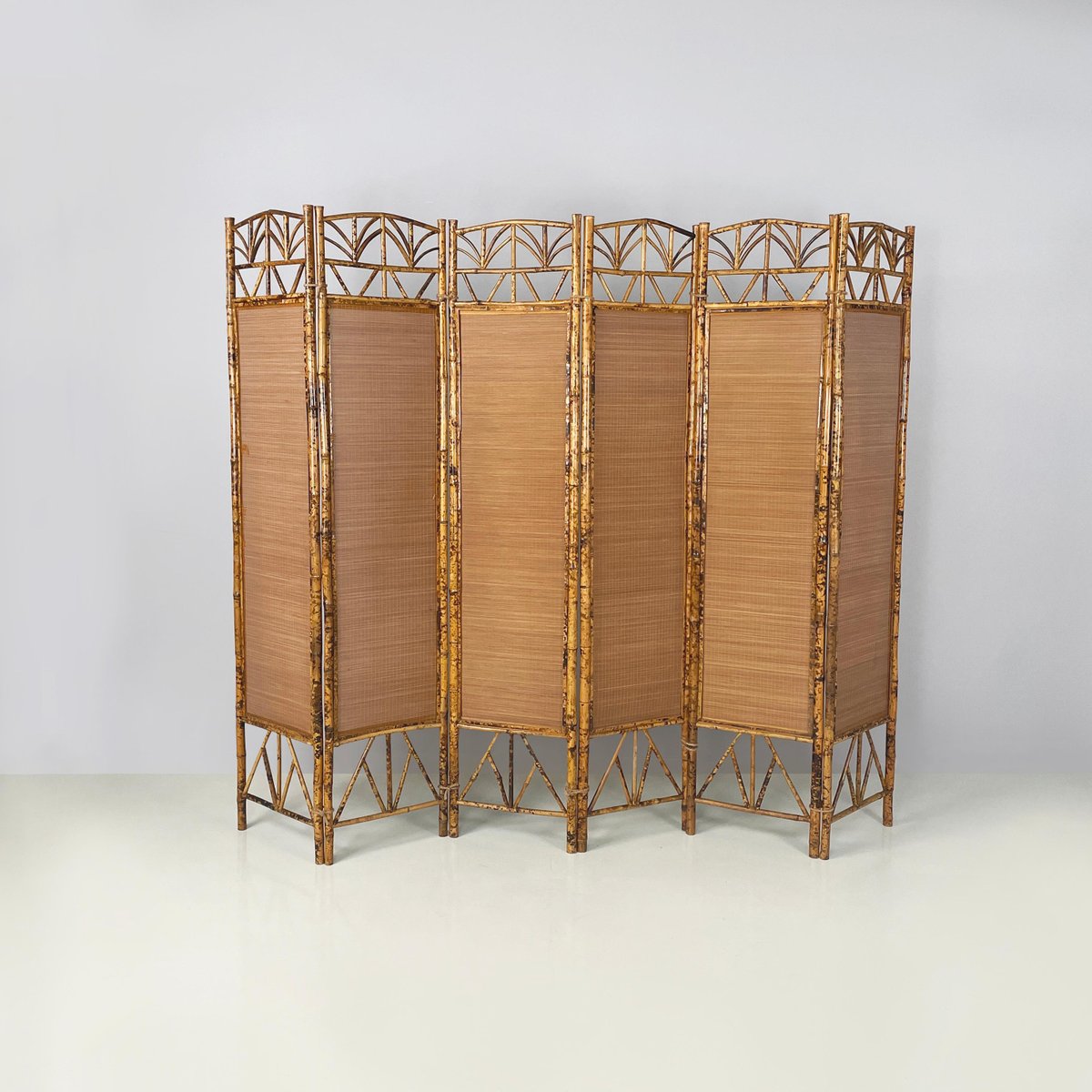 Mid-Century Modern Italian Screen in Bamboo and Rattan, 1950s for sale ...