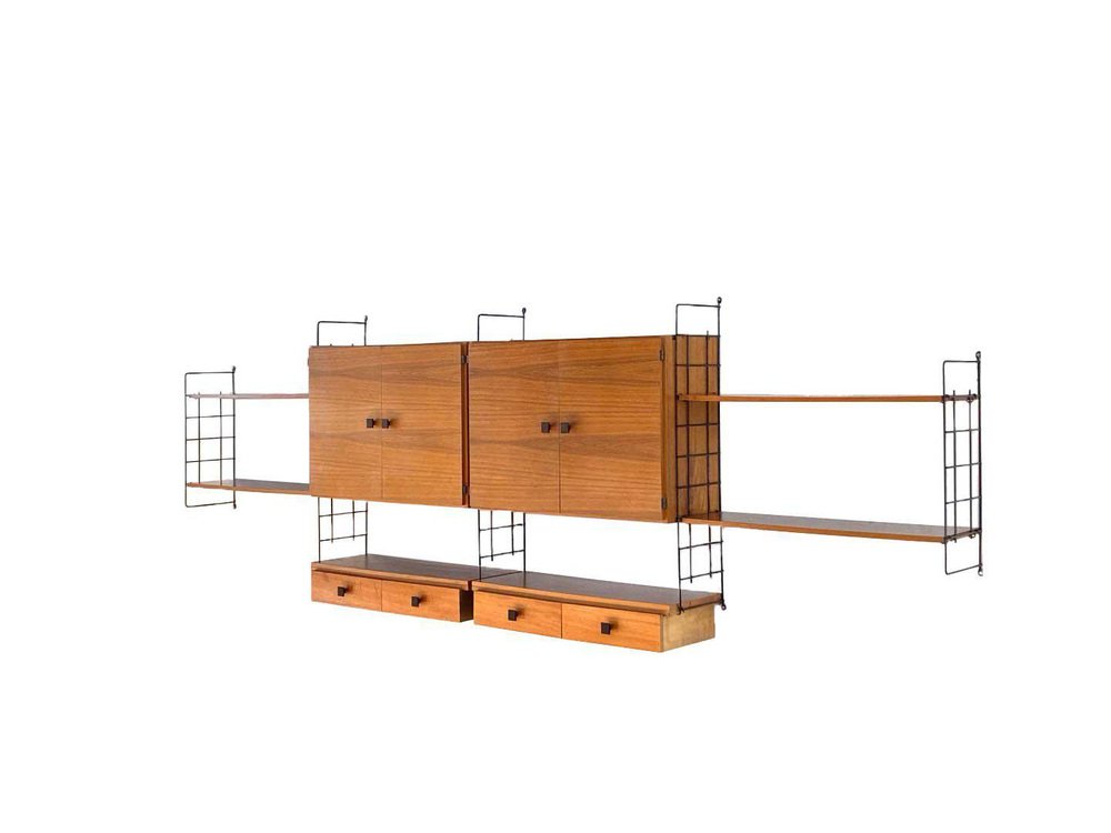 Vintage Wall System in Teak for sale at Pamono