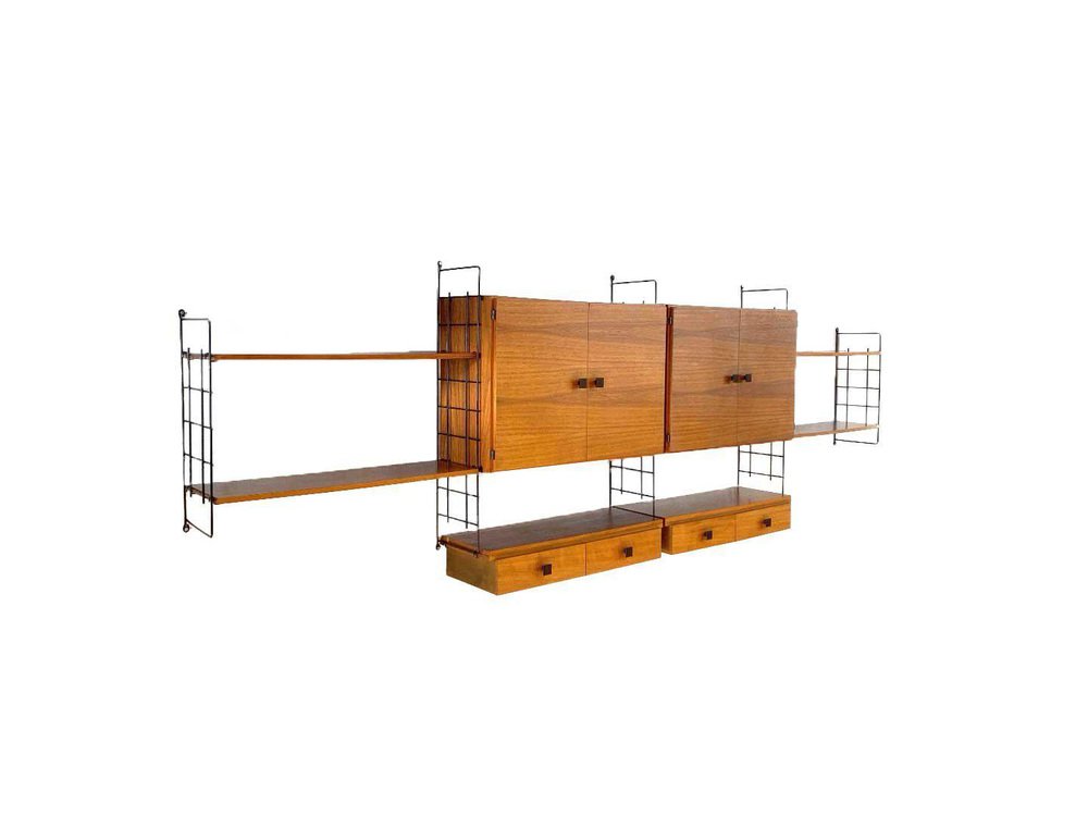 Vintage Wall System in Teak for sale at Pamono