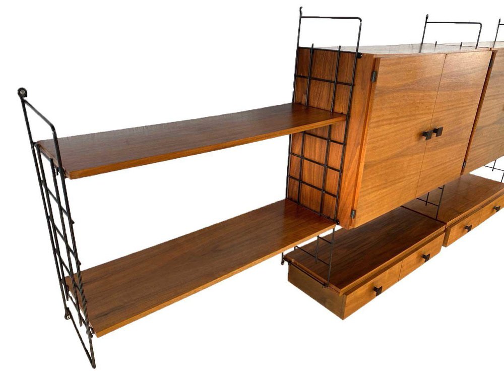 Vintage Wall System in Teak for sale at Pamono