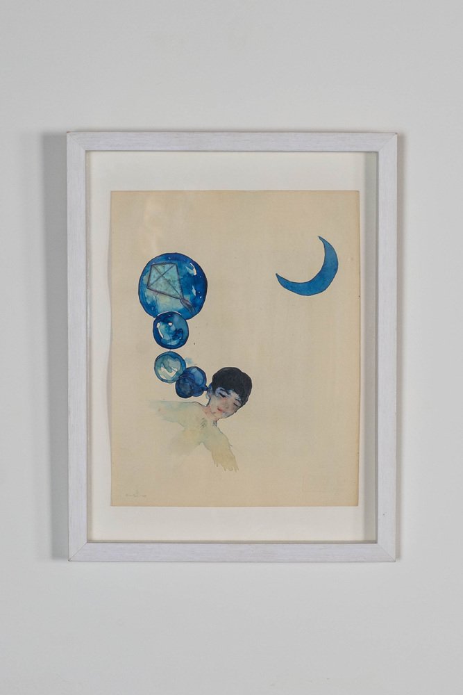 Bilal Bahir, Bilal in the Blue Moon, 2019, Mixed Media for sale at Pamono