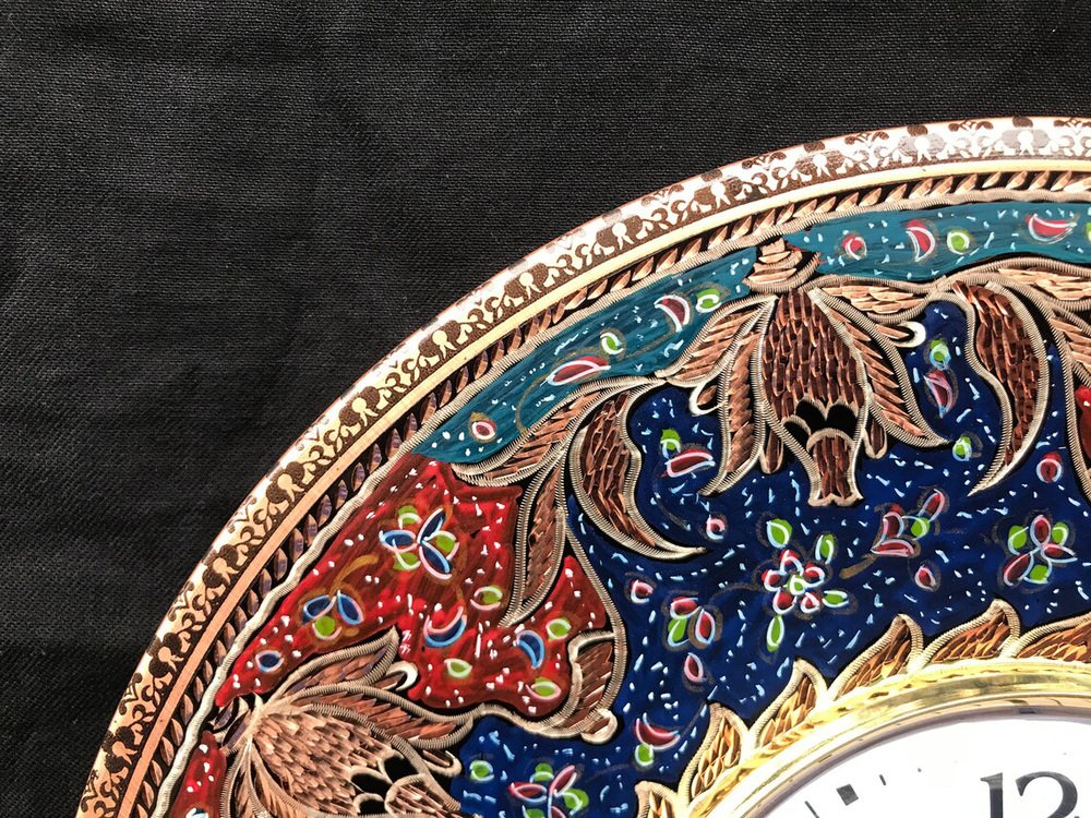 Kitchen Copper Clock in Metal for sale at Pamono