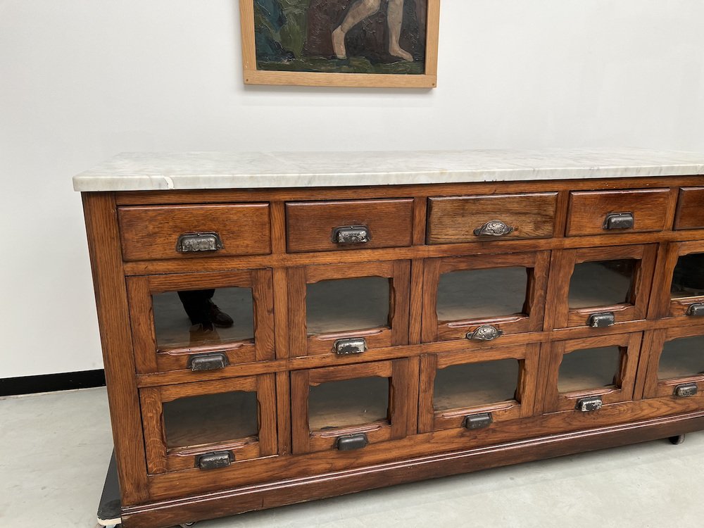 Trading Counter in Oak with Drawers, 1900s for sale at Pamono