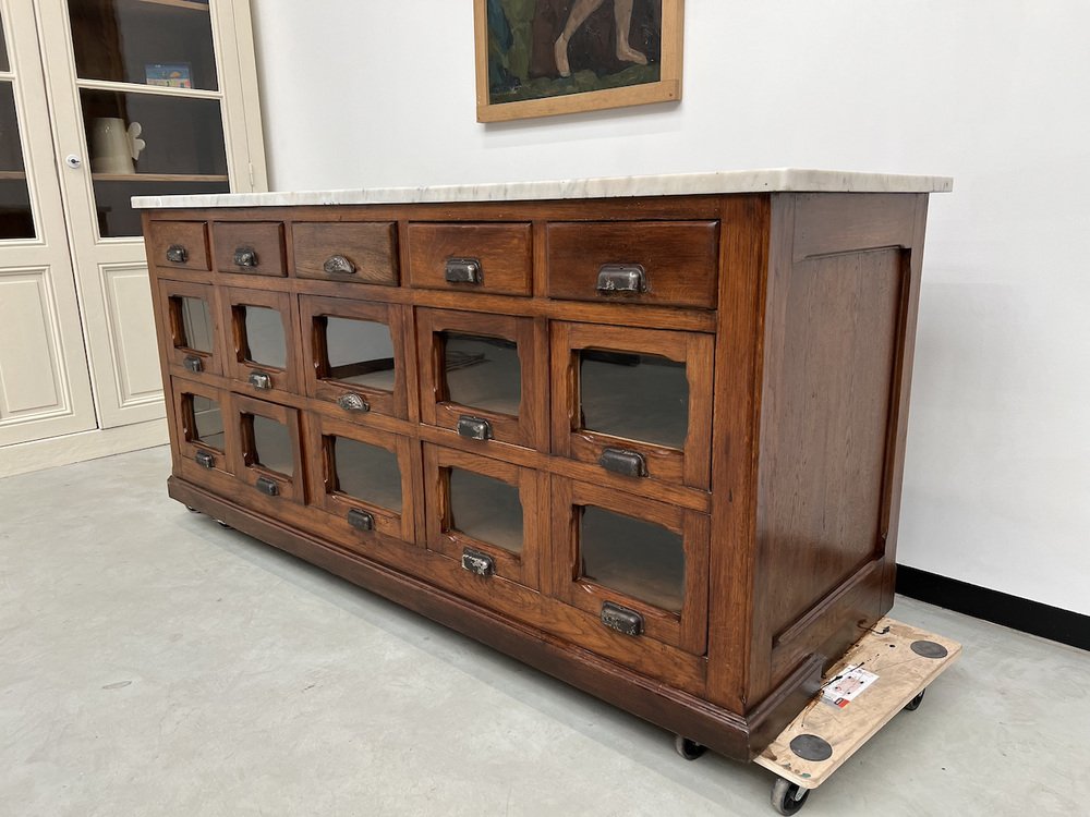 Trading Counter in Oak with Drawers, 1900s for sale at Pamono