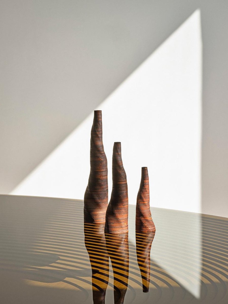 Small Burned Bamboo Vase by Dan De Wit for sale at Pamono