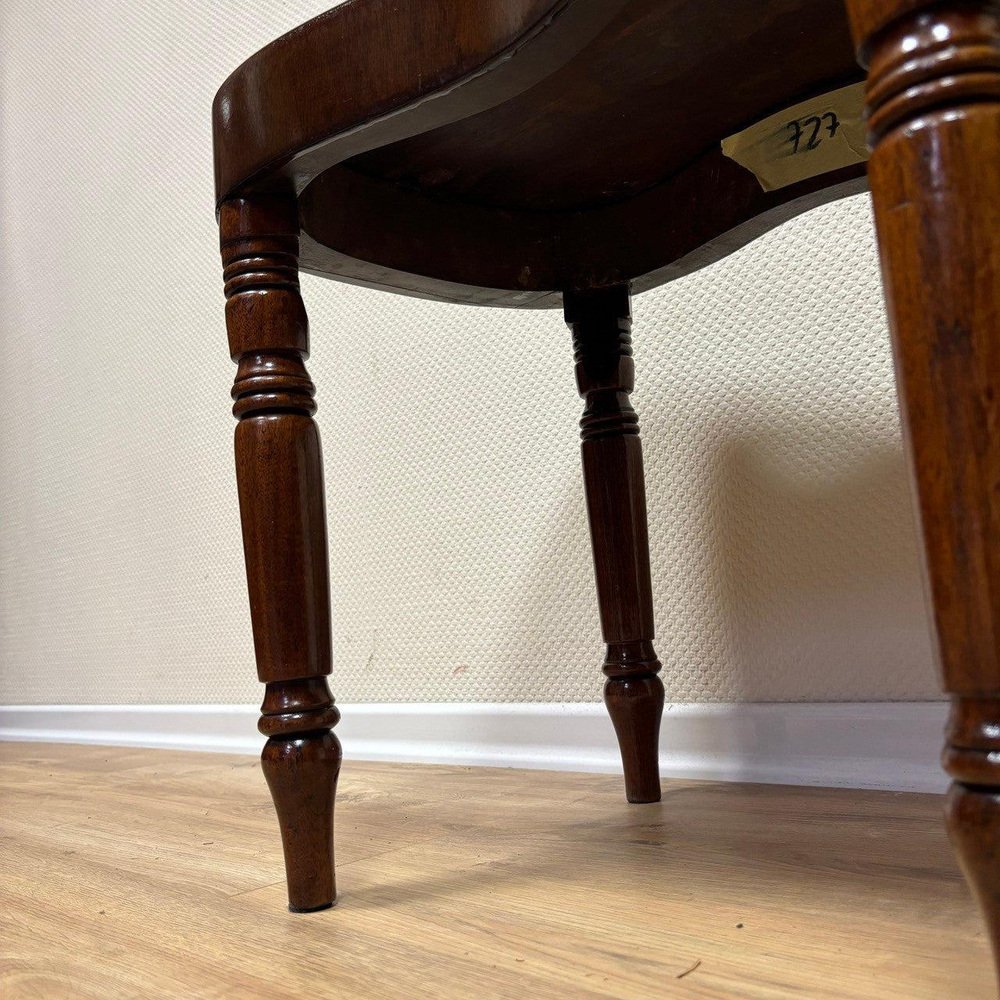 English Kidney Shaped Stool in Mahogany, Set of 2 for sale at Pamono