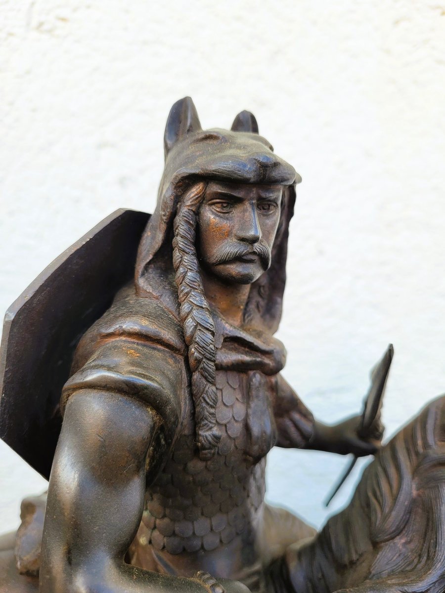 Gaulish Chef on Horseback, 19th Century, Bronze for sale at Pamono