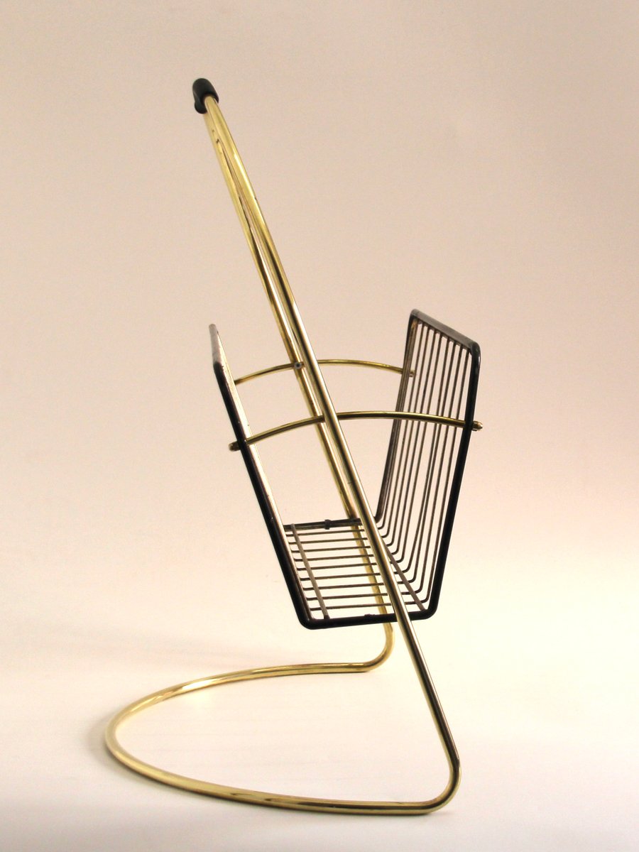 Mid-Century String Magazine Rack, 1950s for sale at Pamono