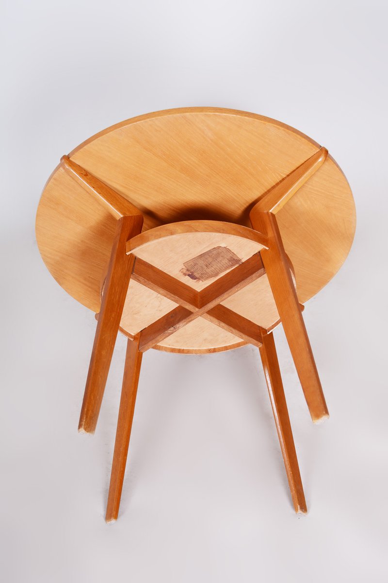 Small Mid-Century Oak Side Table, 1950s for sale at Pamono