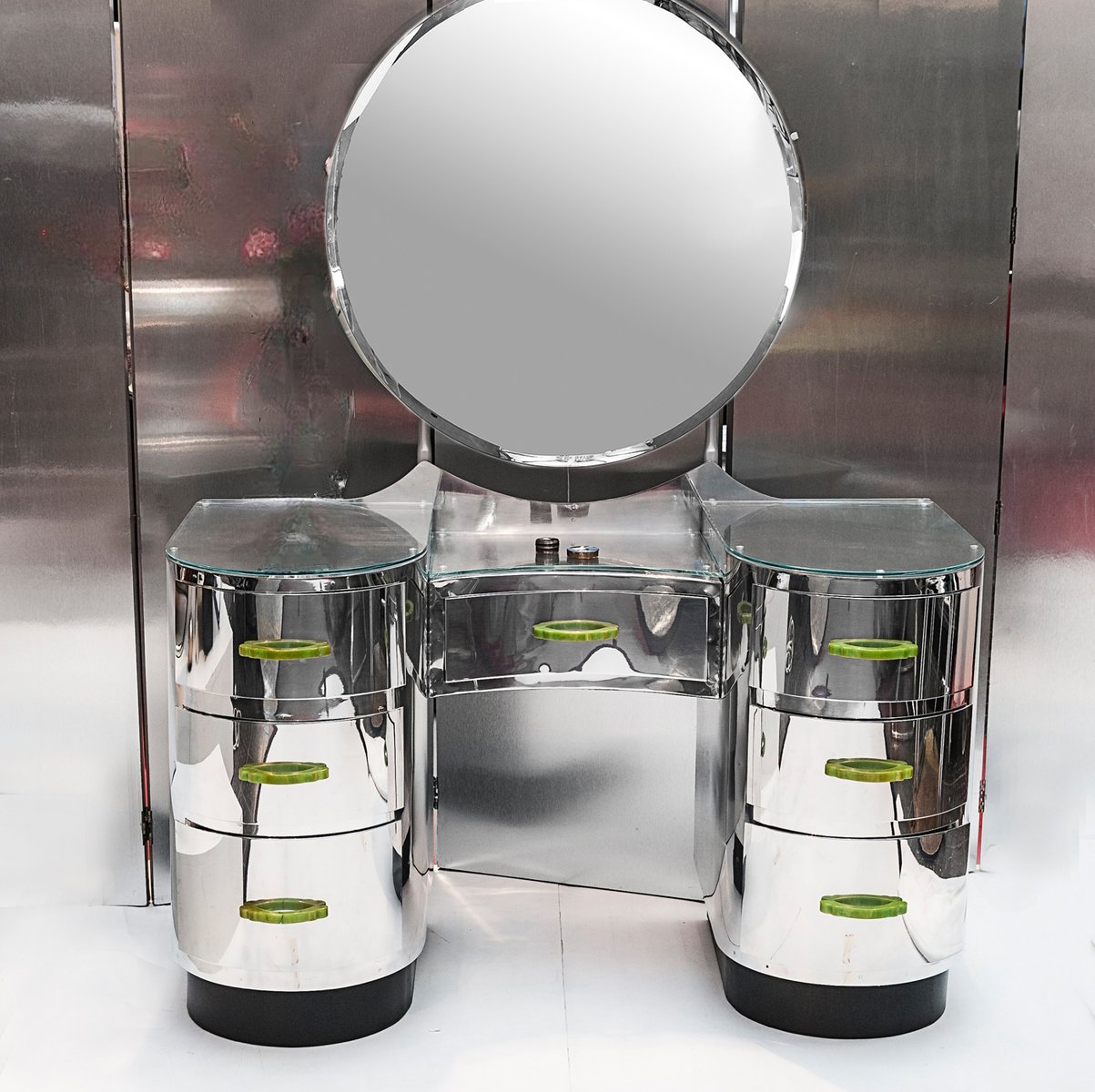 Vintage Aluminum Dressing Table for sale at Pamono