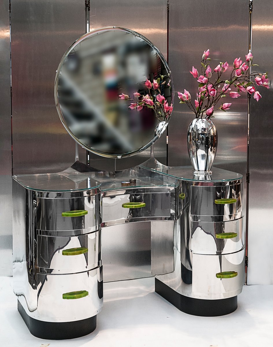 Vintage Aluminum Dressing Table for sale at Pamono