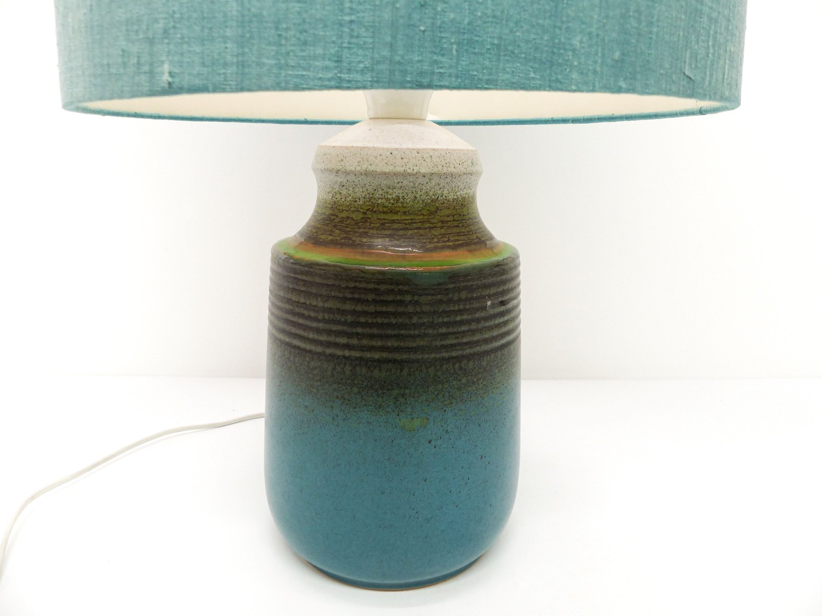 Scandinavian Blue Ceramic Lamp, 1960 for sale at Pamono