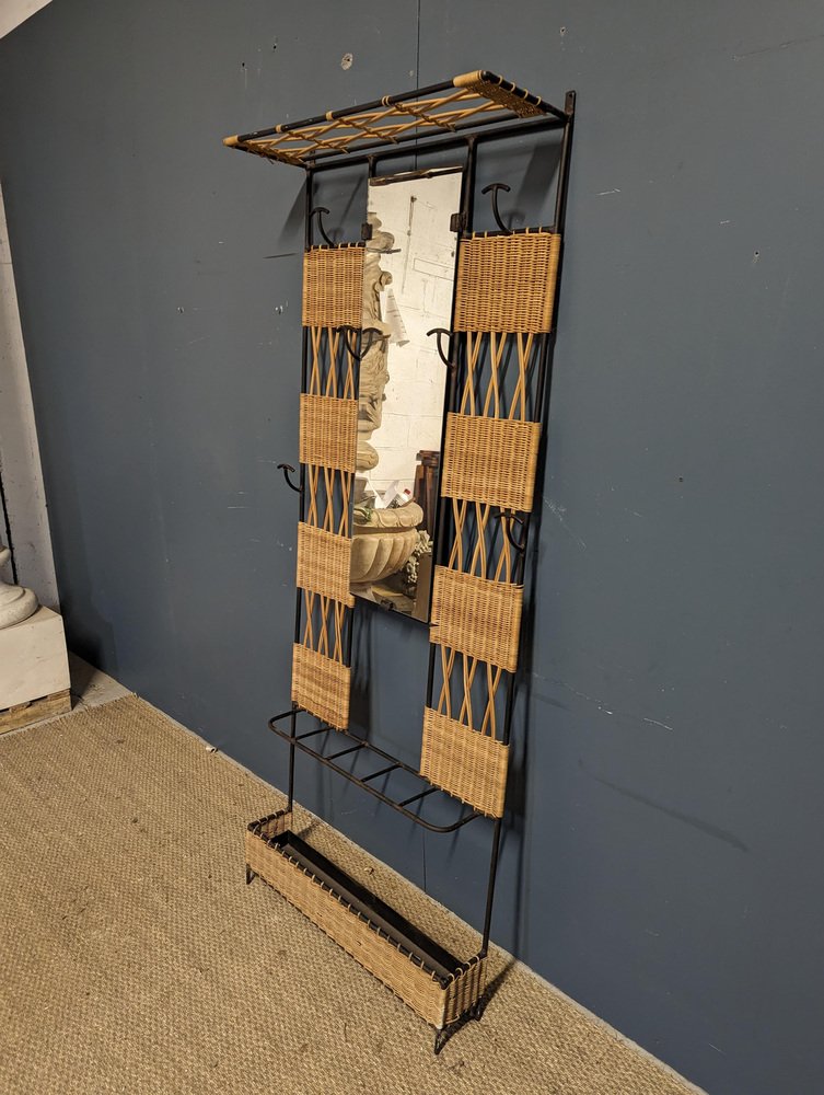 Rattan Coat Rack, 1970s for sale at Pamono