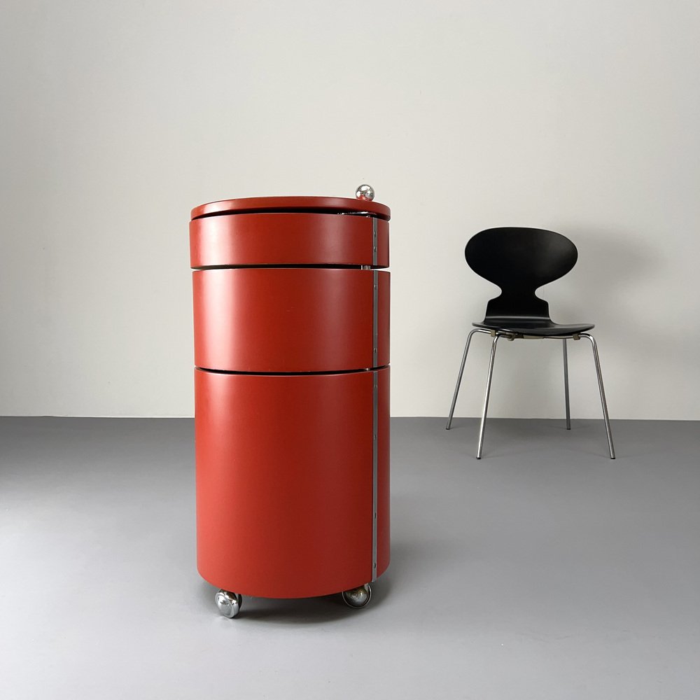 Red Pop Art Bar Cart by Verner Panton for Bisterfeld & Weiss, 1960s for ...