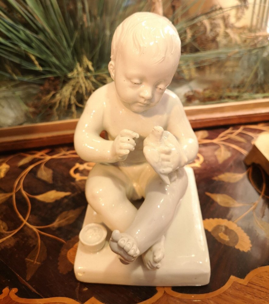 White Porcelain Baby Figurine after Pigalle from Capodimonte, 1800s for ...