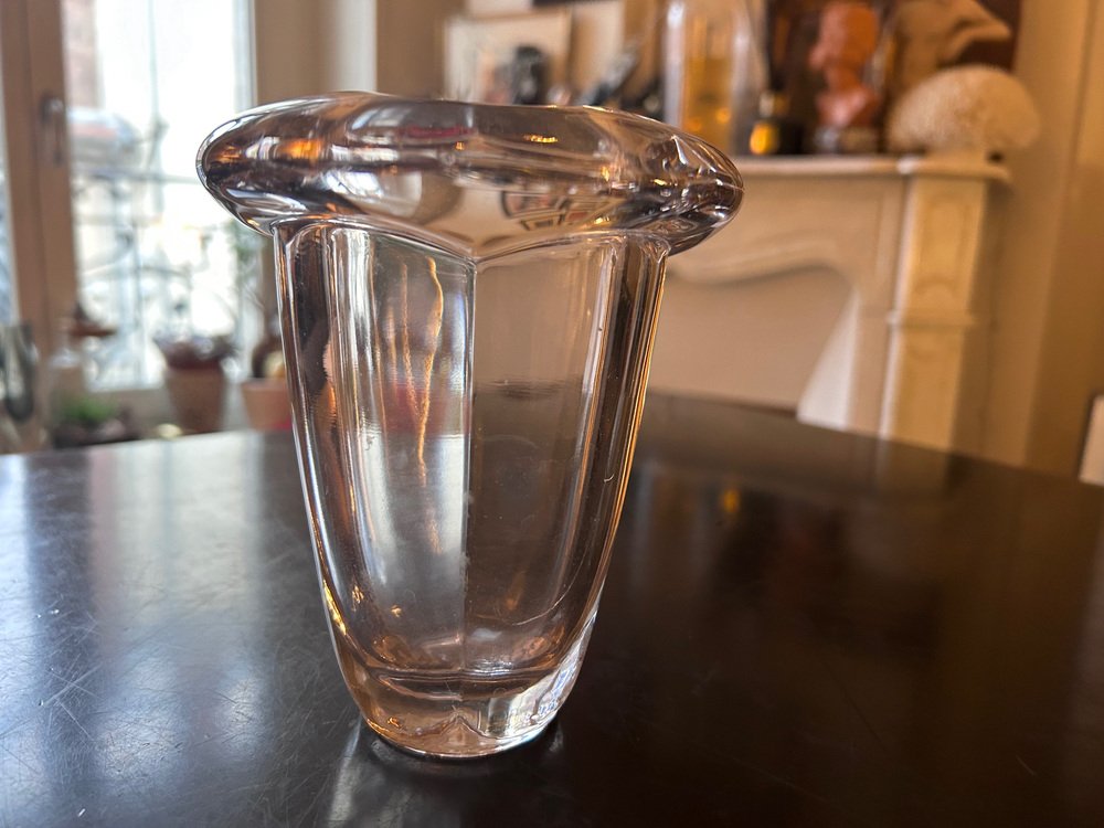 Glass Vase attributed to Jean Daum, 1950s for sale at Pamono