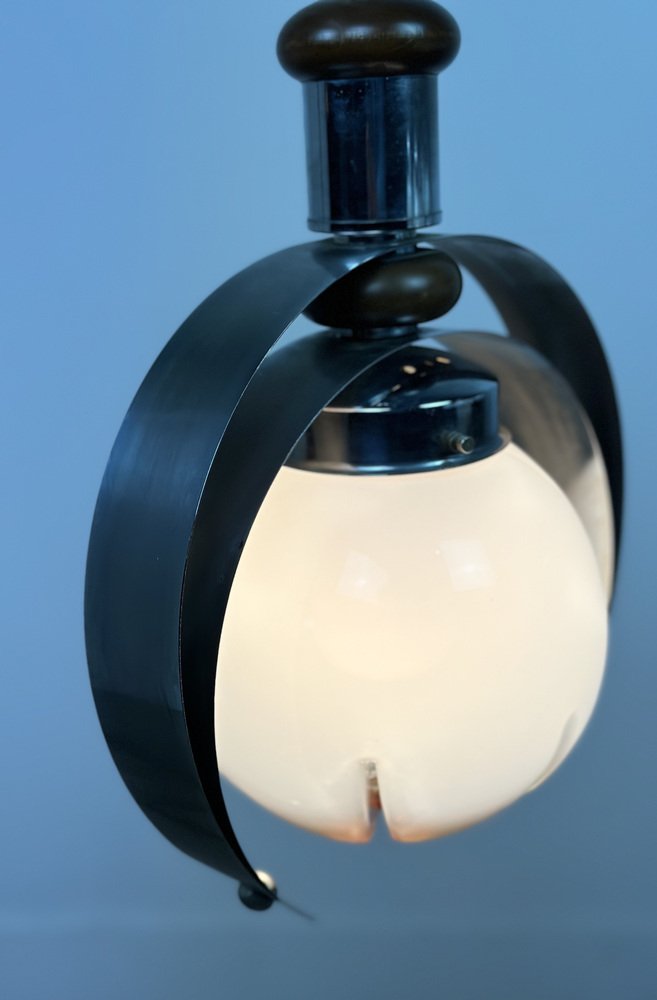 Italian Hanging Light in Wood and Murano Glass from Mazzega, 1970 for ...