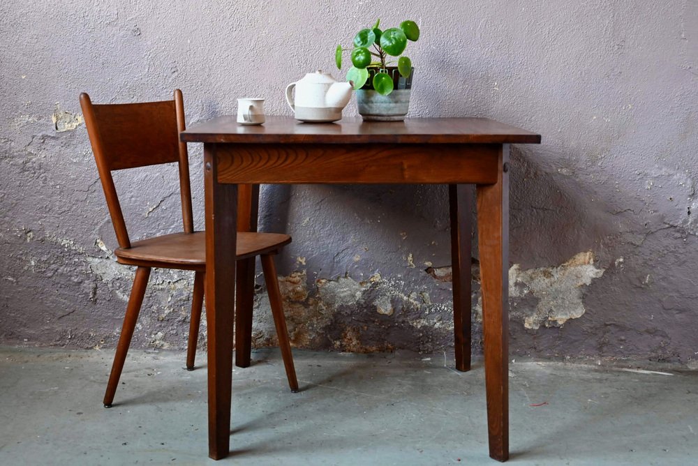Square Wood Inn Table, 1950s for sale at Pamono